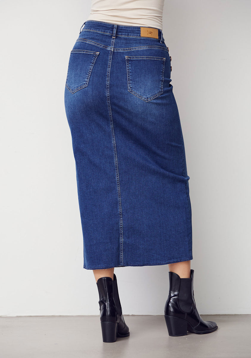 Como Denim Skirt - Dark denim – Isayshop.no