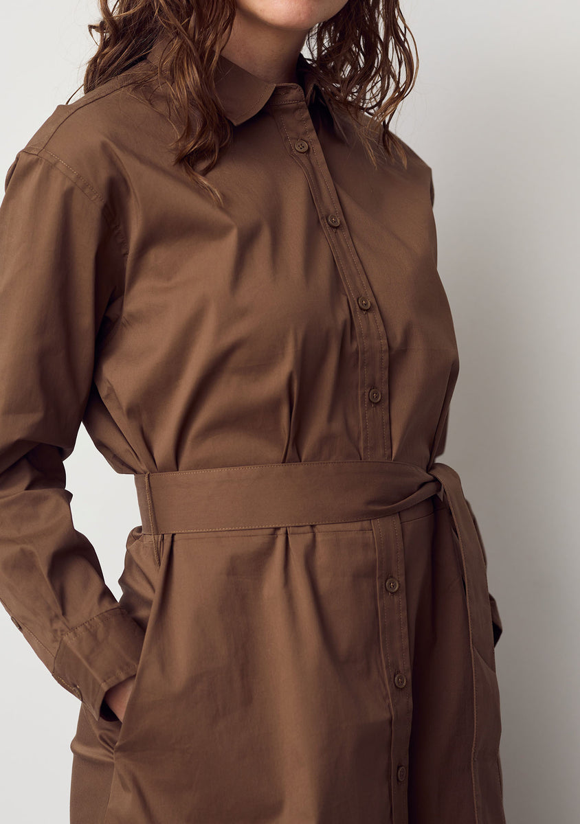 Sigga Shirt Dress - Cafe Latte – Isayshop.no